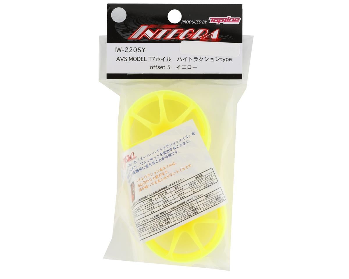 Integra AVS Model T7 High Traction Drift Wheel (Yellow) (2) (5mm Offset ...